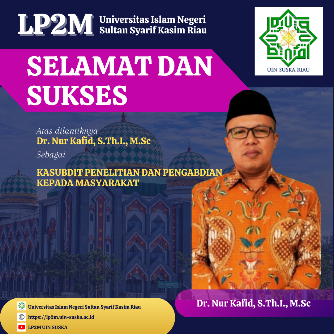 Selamat dan Sukses Atas dilantiknya Dr. Nur Khafid, S.Th.i.,M.Sc ...